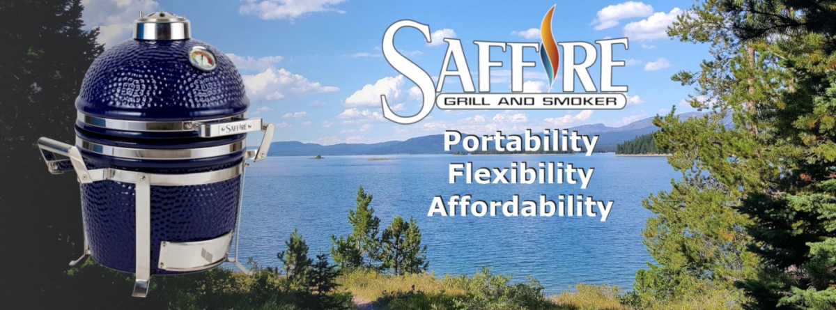 Saffire Grill & Smoker - Premier Ceramic Kamado Grill & Smoker